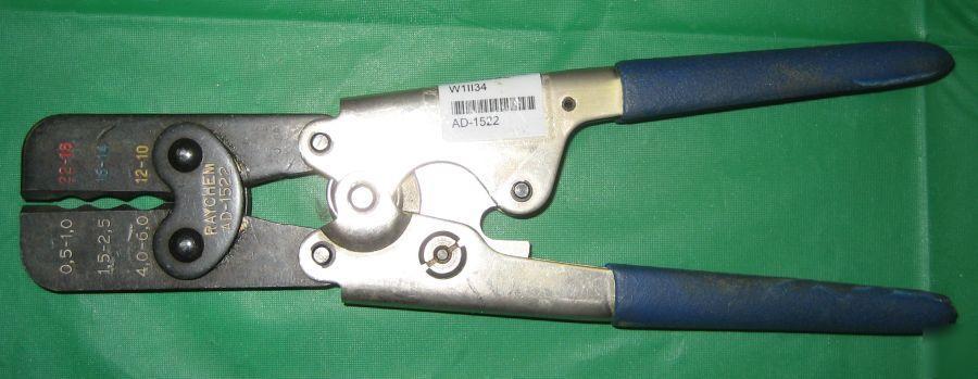 Raychem ad-1522 wire terminal crimper red blue yellow